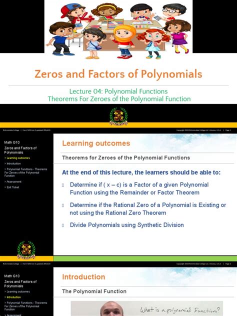lp04 polynomial function remain factor and rational zero theorem mat g10 richmindale rev0
