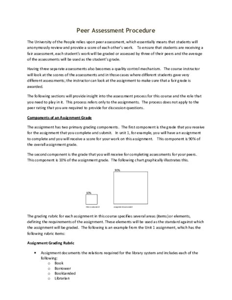 pdf peer assessment procedure marique takahashi