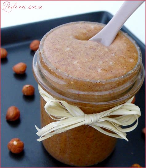 Pâte à tartiner maison aux noisettes et au miel Perle en sucre