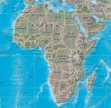 Africa Map Political And Physical