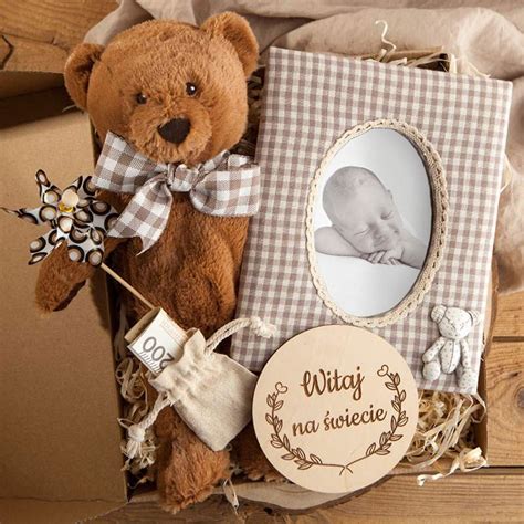 PREZENT Na Chrzest Narodziny Z IMIENIEM Maskotka Ramka Mega Box