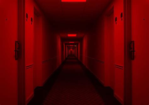 Crimson Corridors Dreamcore Weirdcore Cinematic Photography