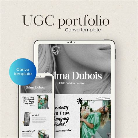 Editable UGC Portfolio Template For Canva Professional UGC Portfolio