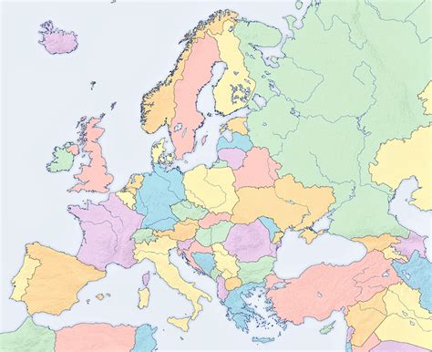 Mapa De Europa Pol Tico Y F Sico Mudo Y Con Nombres Pa Ses
