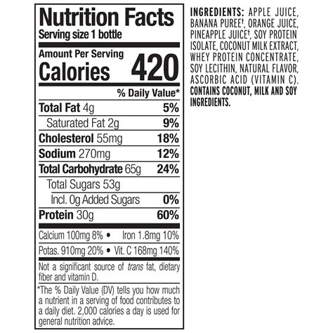 Tropical Smoothie Nutritional Values Besto Blog