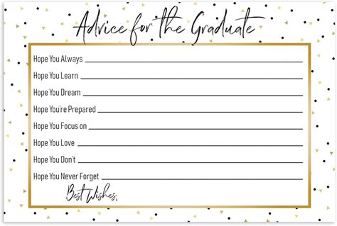 Graduation Advice Cards Free Printable Free Printable Templates