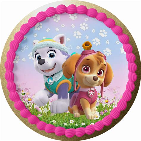 Opłatek na tort Psi Patrol Skay Everest 20cm Gratis Tekst 3 Wafers