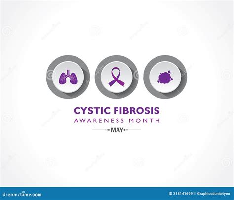 Vector Illustration Of Cystic Fibrosis Awareness Month Observed In May