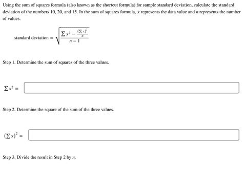 solved using the sum of squares formula also known as the