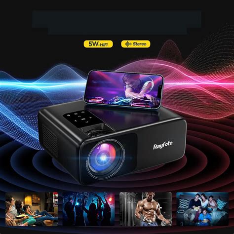 4K Rayfoto Projektor 9500 lumen Wifi 5G Bluetooth Hordótáskával