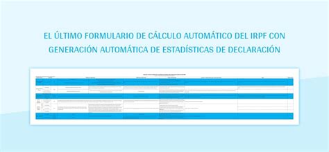 Plantilla de Excel El Último Formulario De Cálculo Automático Del Irpf