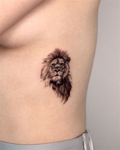 Lion Tattoo For Women Ribs