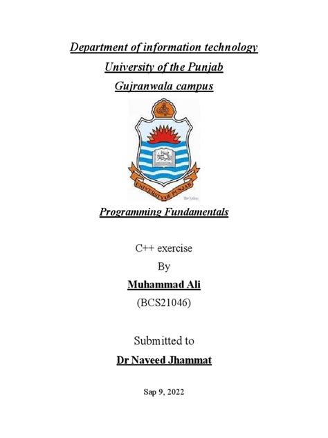 bcs21046 muhammad ali morning programming fundamental pdf namespace integer computer