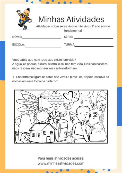 Atividades Sobre Seres Vivos E Não Vivos 2 Ano Ensino Fundamental