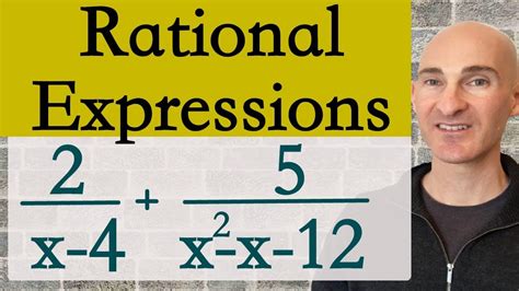 rational expressions adding and subtracting youtube