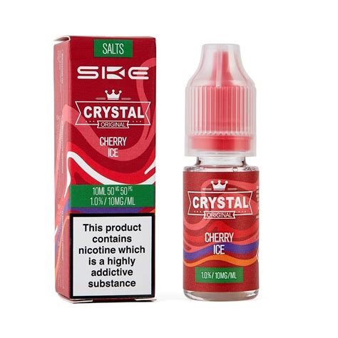 SKE Crystal Cherry Ice Nic Salt E Liquid 10ml Vapekit Co Uk