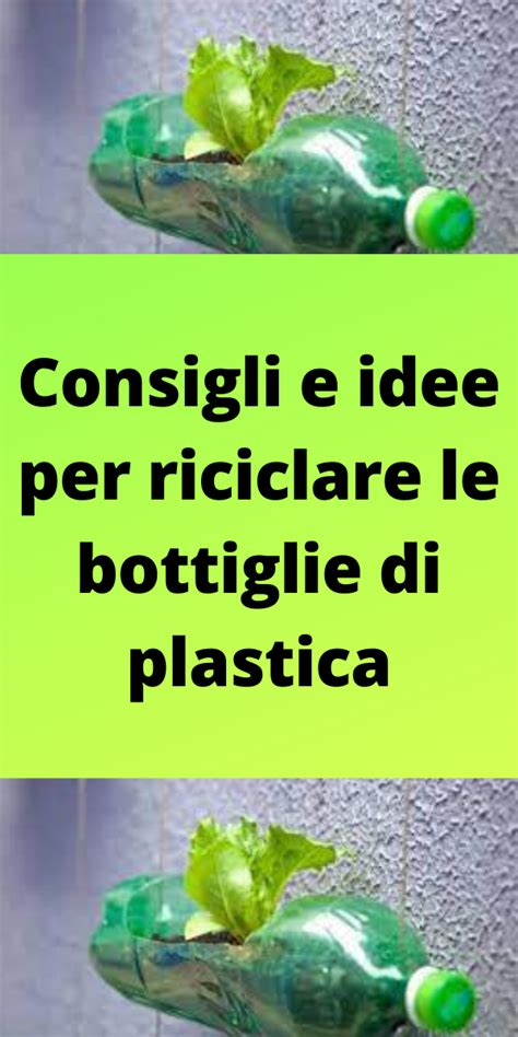 Consigli E Idee Per Riciclare Le Bottiglie Di Plastica Artofit