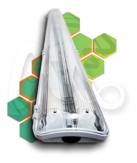Artefacto Plafón Estanco 2x18 W Para 2 Tubos Led LED Morón