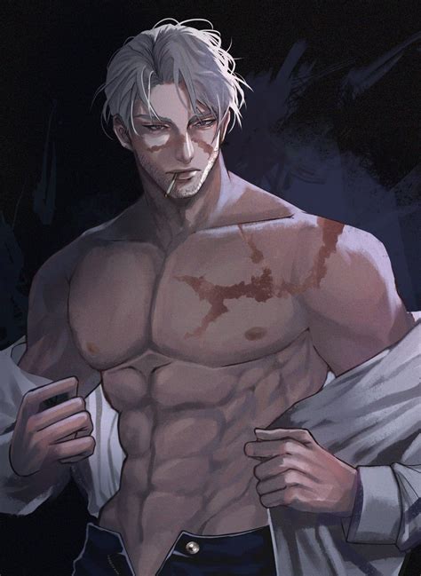Blue Hair Anime Boy Dark Anime Guys Cute Anime Guys White Hair Anime