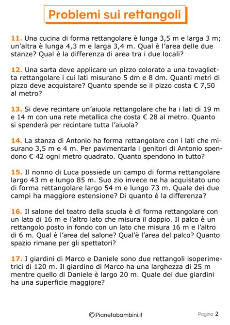 22 Problemi Sui Rettangoli Per La Scuola Primaria Artofit