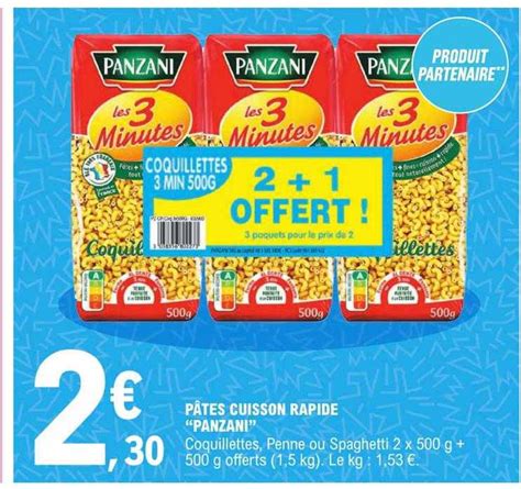 Promo Pâtes Cuisson Rapide panzani chez E Leclerc iCatalogue fr