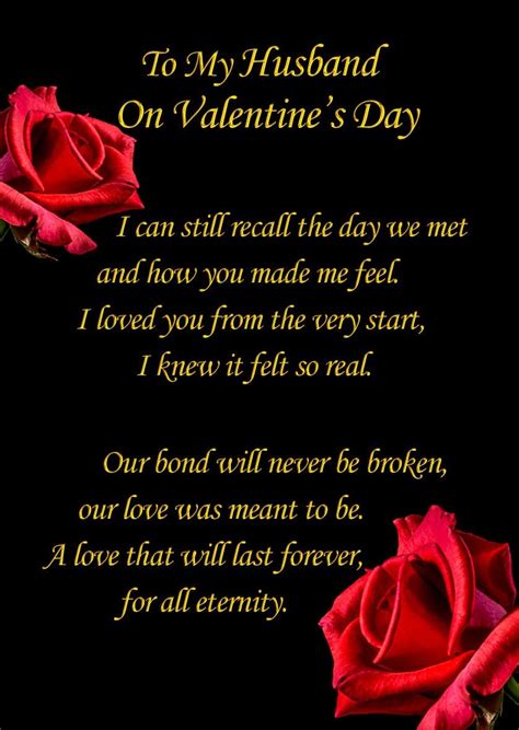 Valentines Day Husband Verse Poem Greeting Card Amazon Co Uk