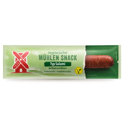 Vegetarischer Mühlen Snack Salami Rügenwalder Mühle