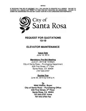 Fillable Online Ci Santa Rosa Ca IF RECEIVING THIS RFQ BY INTERNET