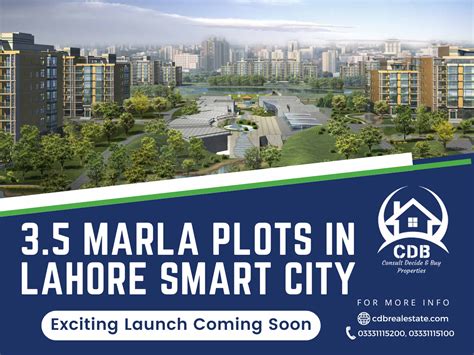 Exciting Launch Coming Soon 3 5 Marla Plots In Lahore Smart City
