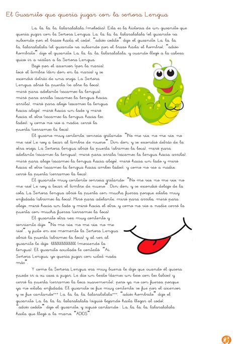 El gusanito 1 favorecer el lenguaje El Gusanito que quería jugar