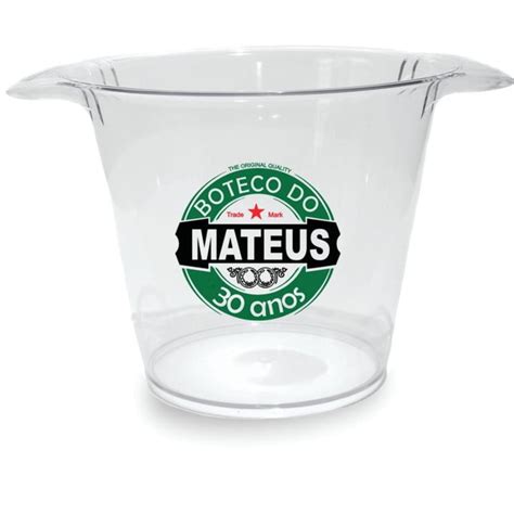 Balde de Gelo 5 Litros Acrílico Personalizado Elo7