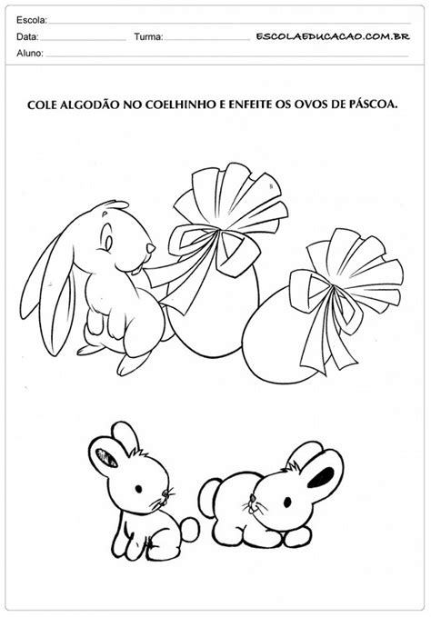40 Atividades de Páscoa para Educação Infantil Grátis Costureira em