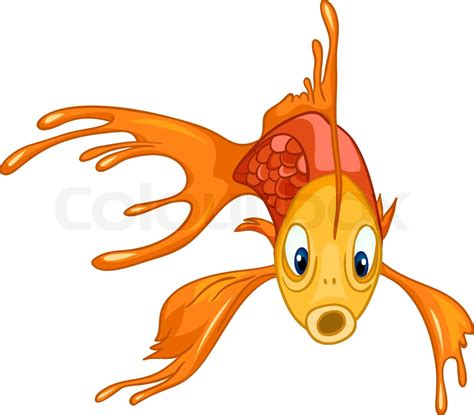 Cartoon Charakter Fisch Stock Vektor Colourbox
