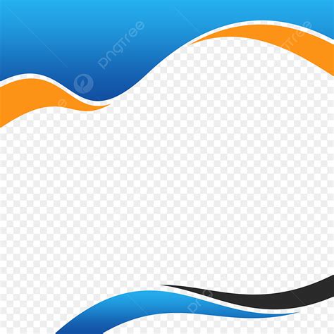 Orange Wave White Transparent Colored Blue And Orange Waves Waves