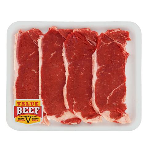 Fresh Beef Loin New York Strip Steak Boneless Value Beef Shop Beef At