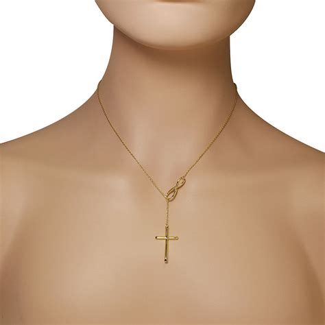 925 Sterling Silver Infinity Cross Necklace For Women EBay