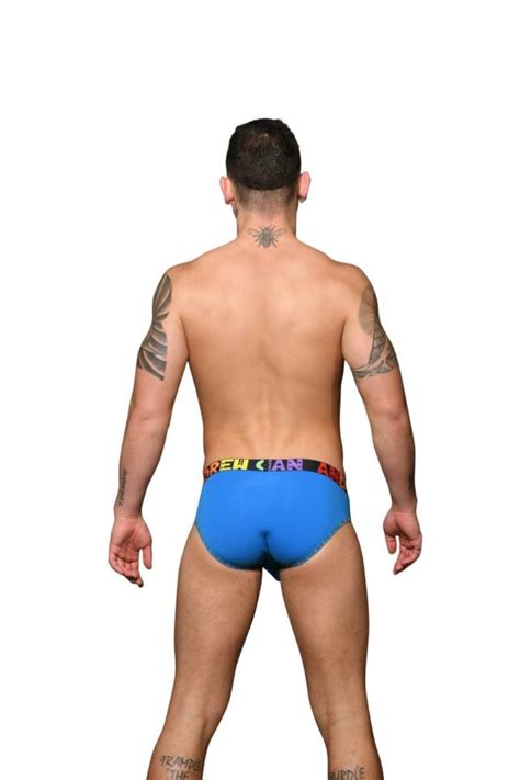 Andrew Christian Almost Naked Pride Cotton Brief Blue Gunderwear