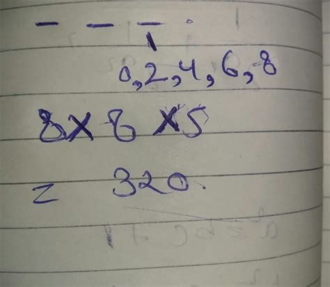 how many 3 digit even numbers can be formed using the digits 0 1 2 3 4 5 6 7 8 9 if no