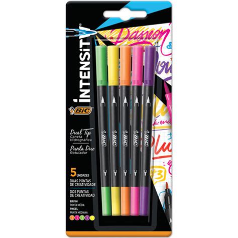 Rotuladores Bic Intensity Doble Punta 5 Piezas Lumen