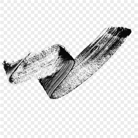Black Brush Stroke Grunge Curved Line PNG Citypng