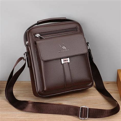 Yeni Erkek Hakiki Deri Crossbody Omuz Antalar Y Ksek Kalite Tote Moda I