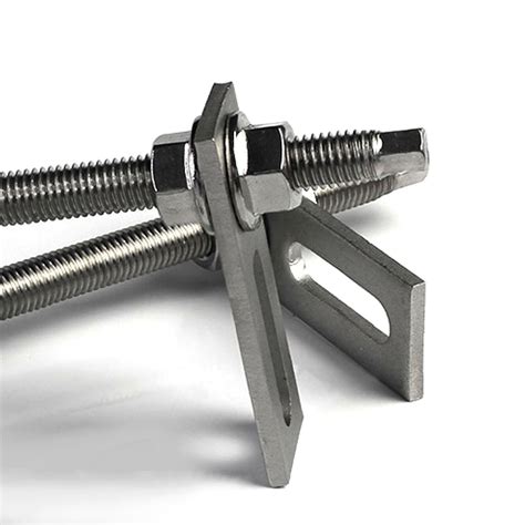 Stockschraube M12 X 300 Mm Adapterblech Aus Edelstahl EPDM Dichtung