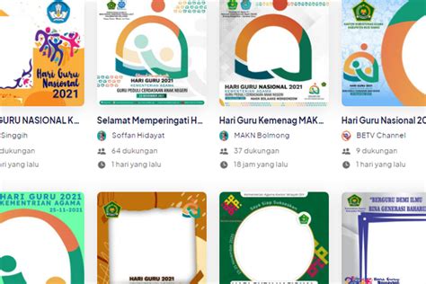15 Link Twibbon Hari Guru Nasional 25 November 2021 Dengan Konsep