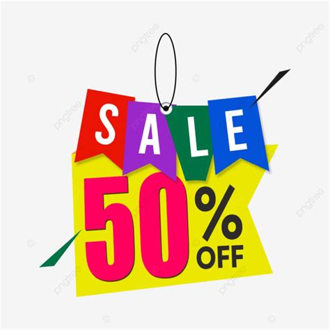 50 Por Ciento De Descuento En Diseño De Formas De Superventas PNG