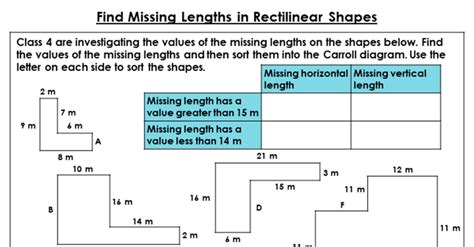 Finding Missing Lengths In Rectilinear Shapes Classroom Secrets