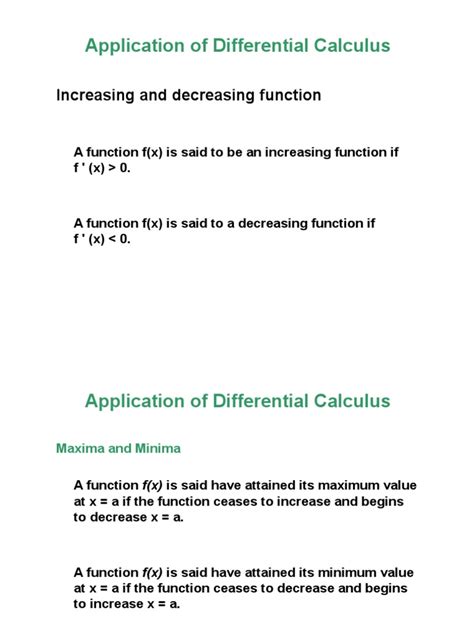 application of differential calculus pdf maxima and minima profit economics