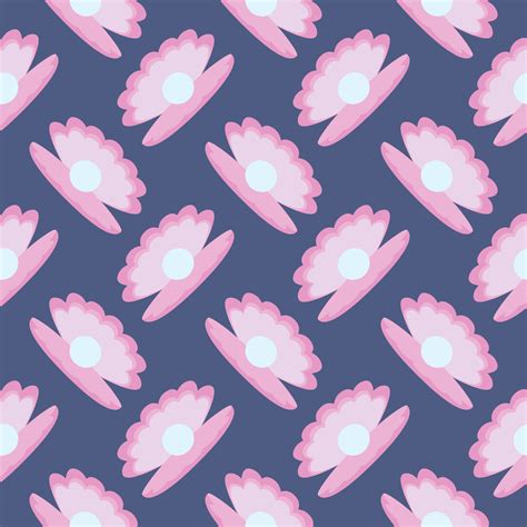 White Pearl Seamless Pattern On Purple Background 13828552 Vector Art