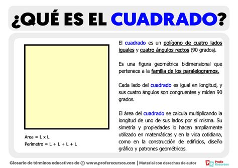 Qué es el Cuadrado Definición de Cuadrado