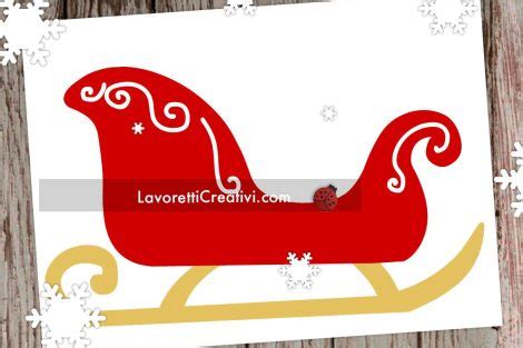 Sagome Per Lavoretti Babbo Natale In Slitta Lavoretti Creativi