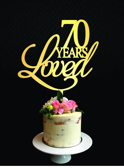 Years Loved Cake Topper Classy Th Birthday Cake Topper Etsy
